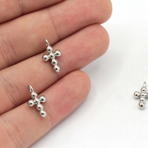 8x14mm 24k Shiny Gold Plated Mini Cross Charm, Tiny Cross Charm, Gold ...