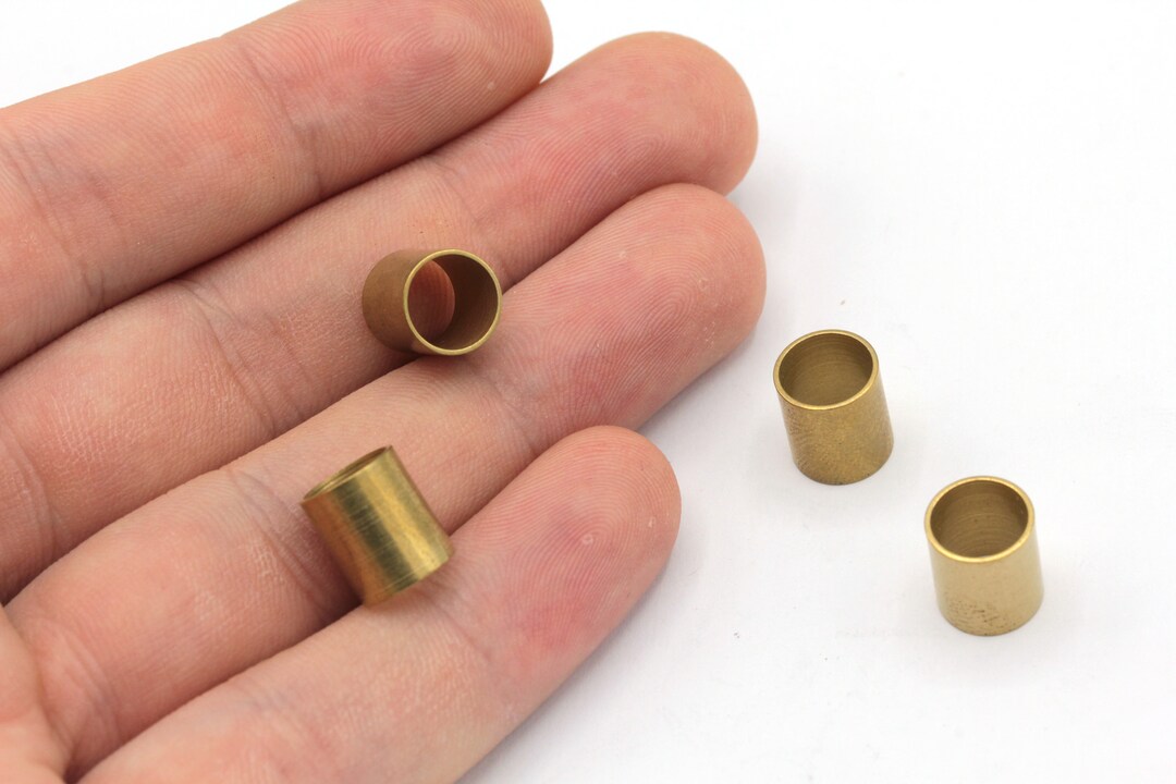 10x12mm Raw Brass End Caps, Hole Inner Size 9mm, Solid Brass End Caps, Bead Caps, Cones, Cord ...