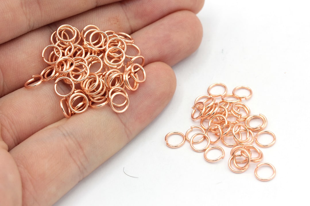 20 Ga 7mm Rose Gold Jump Ring, Open Jump Ring, Rose Connector, Bulk ...