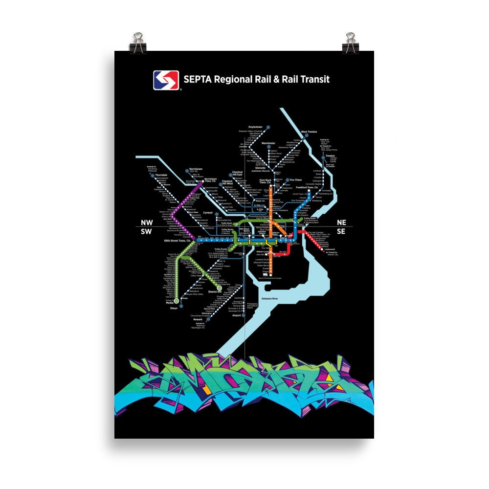 Mad Black Septa Map Print - Etsy