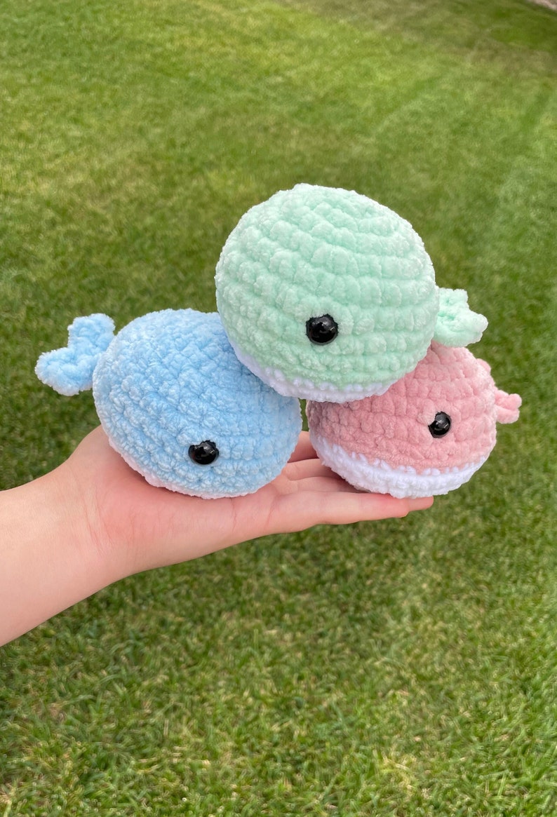 Crochet Whale Plushie Stress Ball, Whale Plushie, Sea Creature, Stress ...