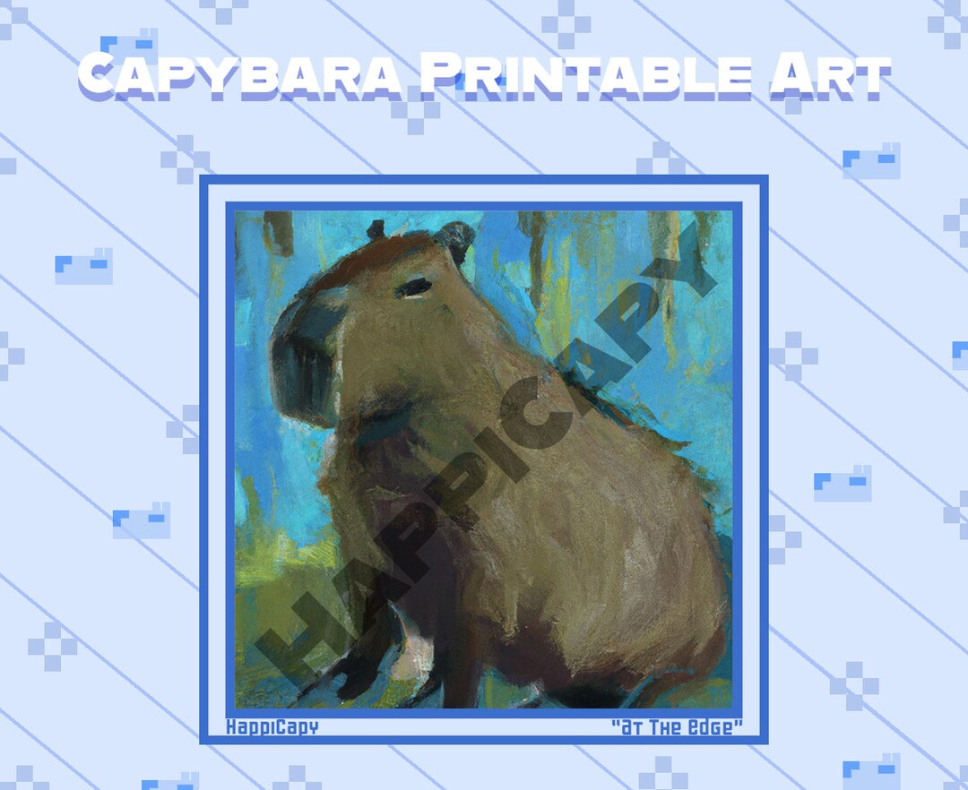 Capybara Digital Oil Paint Printable Wall Art at the - Etsy Australia