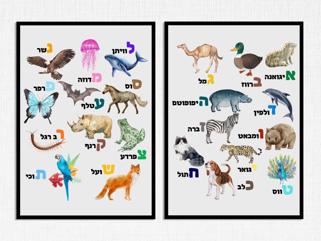 Animals Alphabet, Alphabet Print, Educational Prints for Kids ...