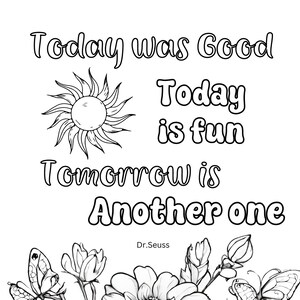 Motivational Quotes Coloring for Kids - Etsy
