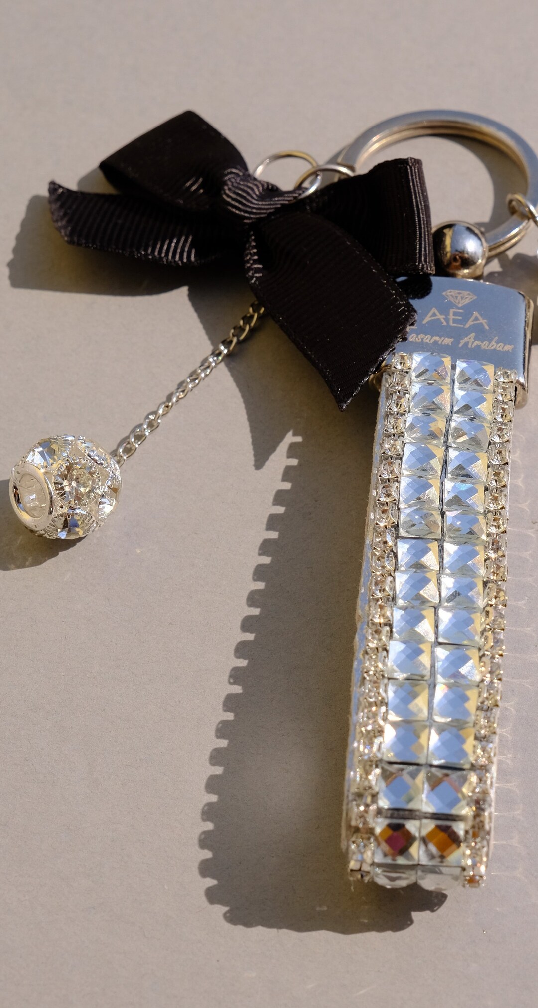 Swarovski Baguette Stone Car Keychain for Women | Disco Ball Car ...