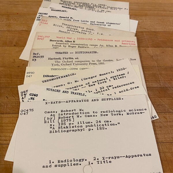 Library Card Place Cards - Etsy