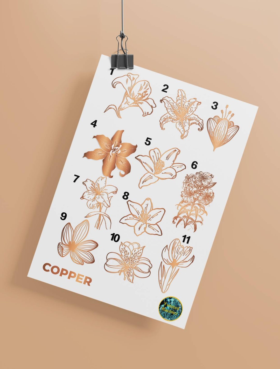 Foil Waterslide Decal Lilys Flowers & Plants Collection Physical ...