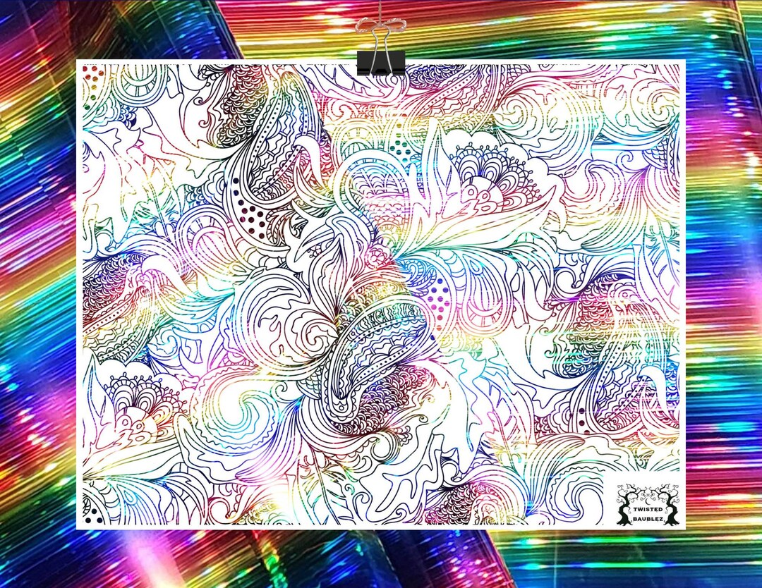 Foil Waterslide - Coloring Book Pattern 1 - Patterns/wraps - Physical ...