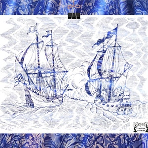 Foil Waterslide - Pirate Ship Ocean Design - Patterns/wraps - Physical ...