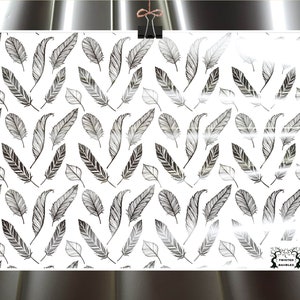 Foil Waterslide - Boho Feathers Pattern - Patterns/wraps - Physical Product - Etsy