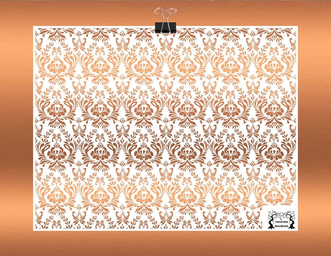 Foil Waterslide - Damask Pattern 1 - Patterns/wraps - Physical Product - Etsy