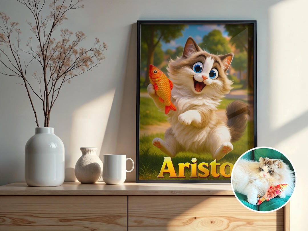 Custom Pixar-style Movie Pet Portrait – Digital Art From Your Photo ...