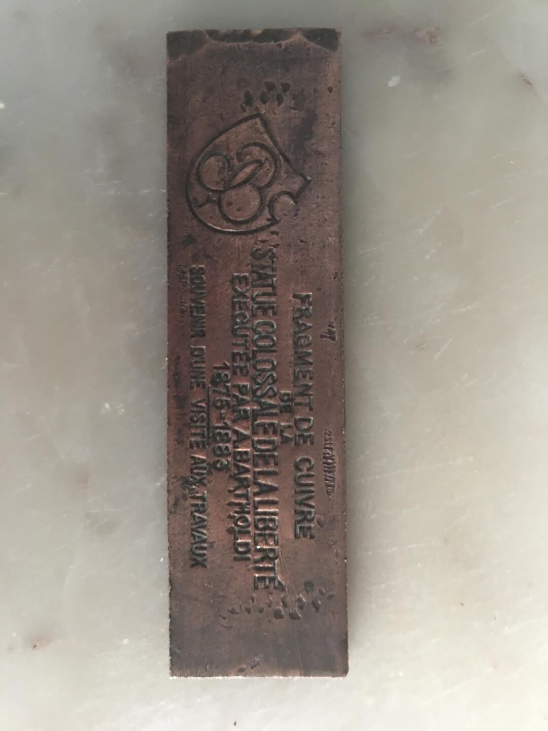 Commemorative Plaque Construction Statue of Liberty - Etsy