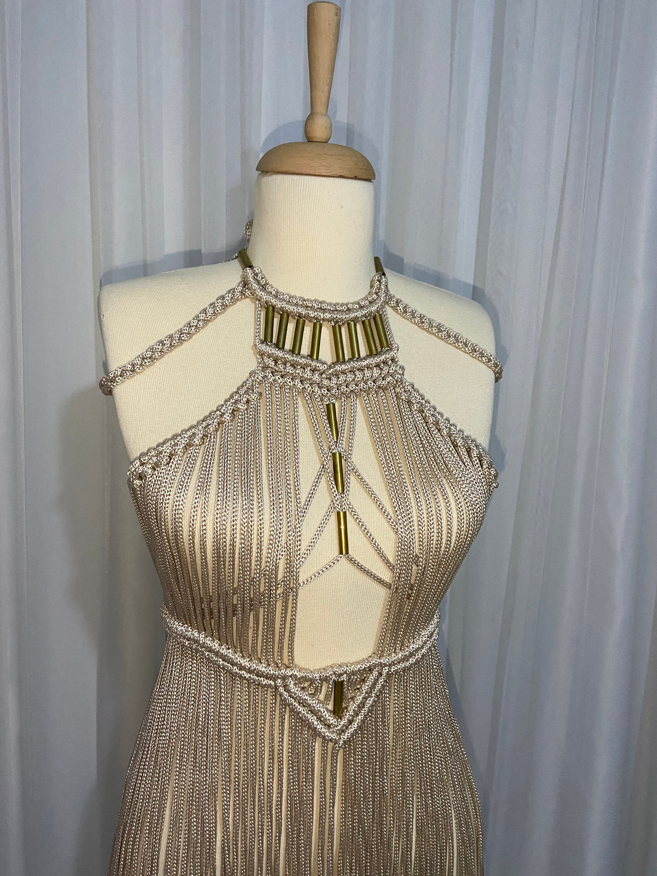 Fast Shipping , Macrame Dress , Festival Dress , Party Dress ...