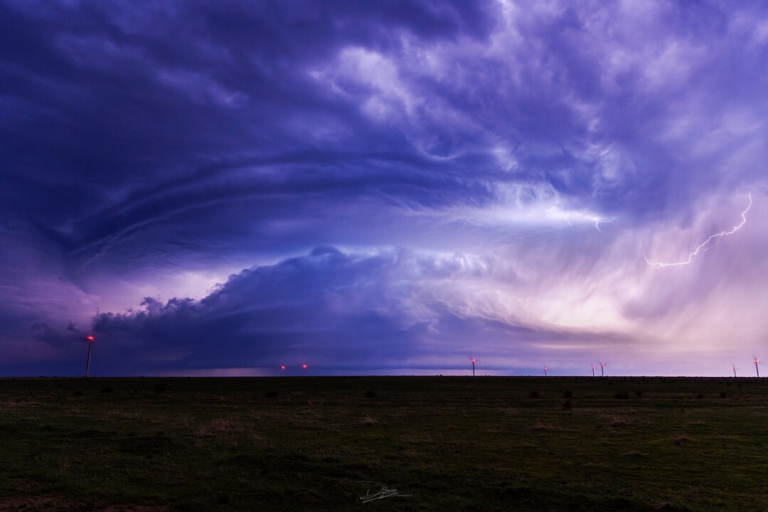 Thunderstorm Wall Art - New Mexico Saturn Ring Supercell - Etsy