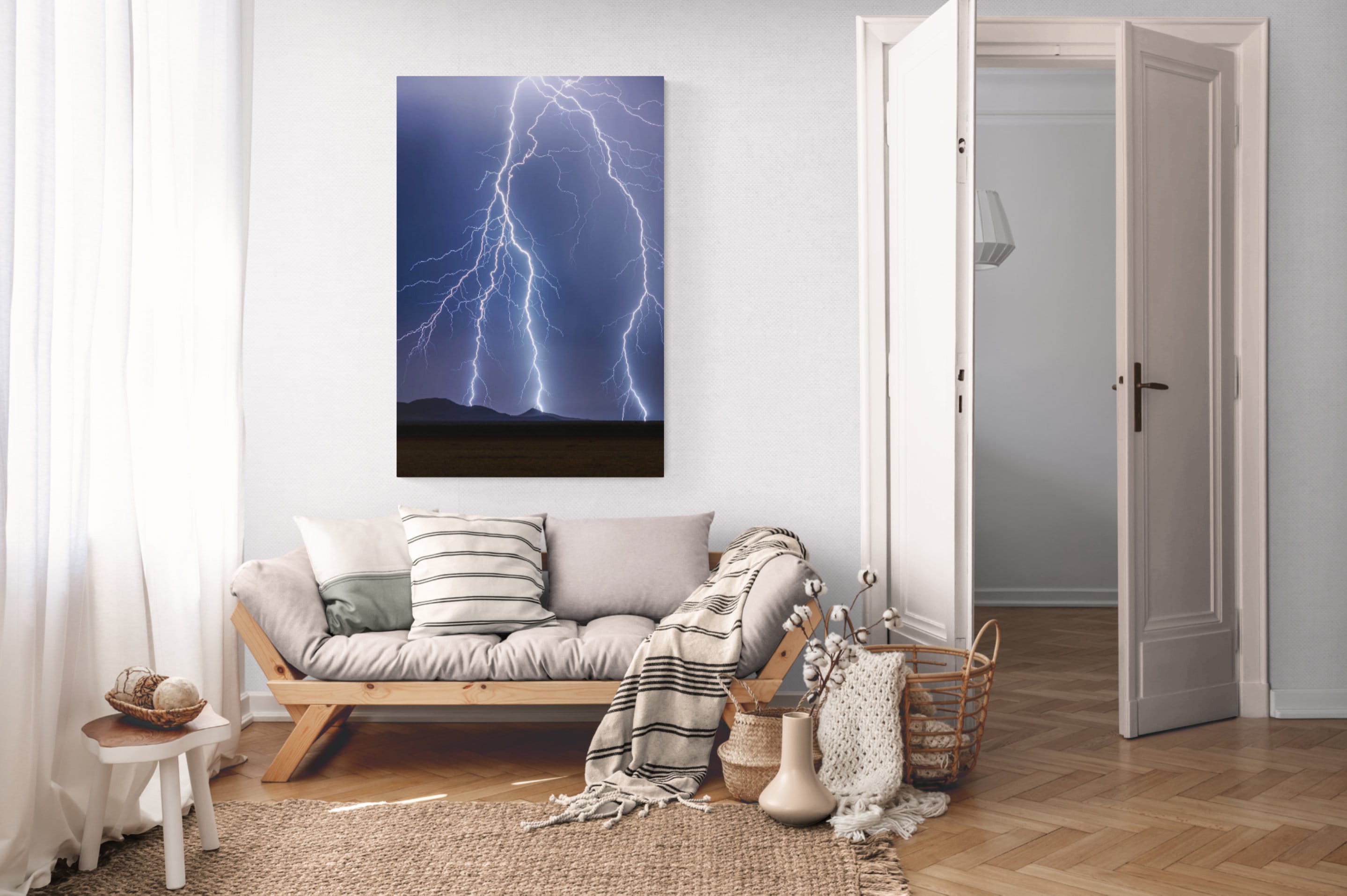 Lightning Wall Art - the Trident - Etsy