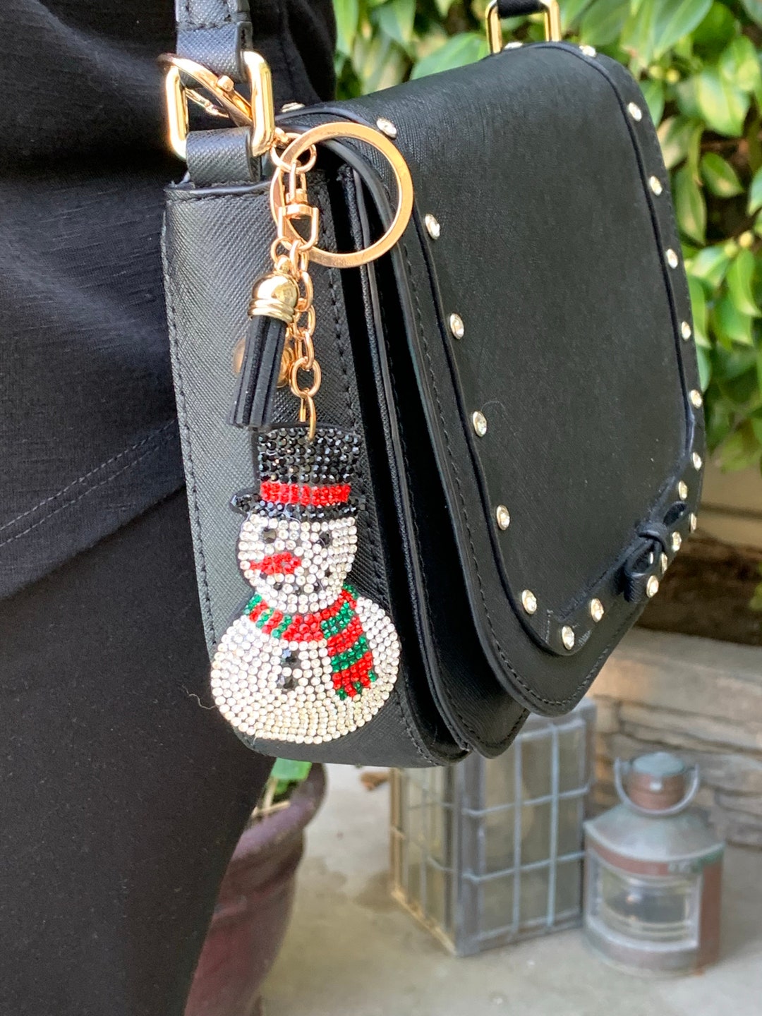 Festive Frosty Keychain/purse Charm - Etsy