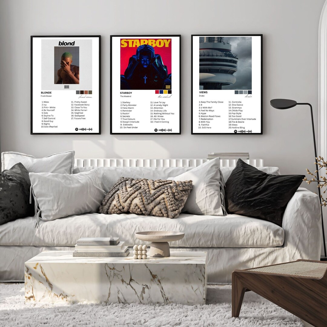 Choose Your Album Cover Set of 3 Music Poster Art, Personalized Music ...