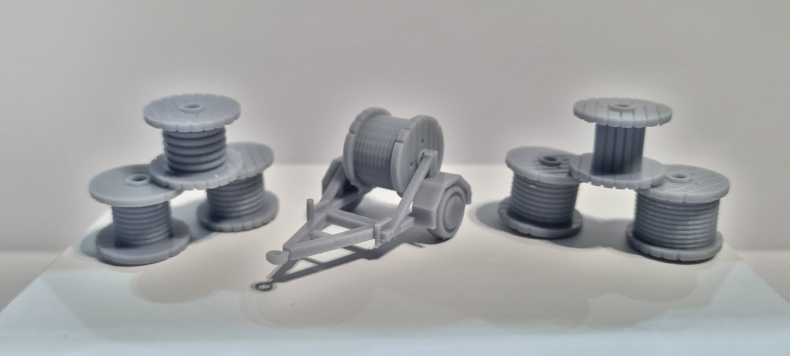 Utility Trailer With Cable Spools OO Gauge 1:76 Scale Model Railway ...