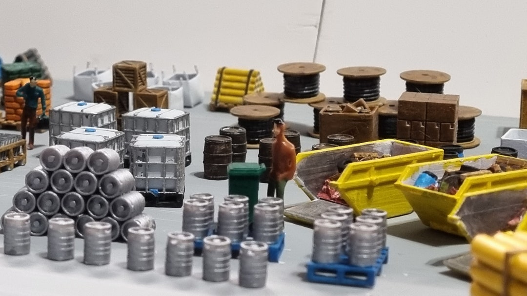 Beer Keg Set / Barrels OO Gauge 1:76 Scale Model Scenery Railway ...