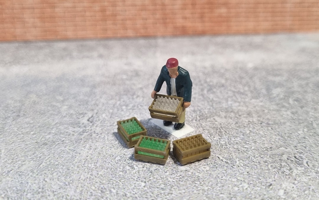 Bottled Beer Crate Set of 12 OO Gauge 1:76 Scale Model Scenery Railway ...