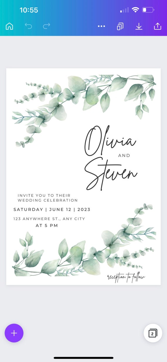 Wedding Invitation I Digital Download I Customizable - Etsy