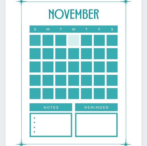 2022-2023 Monthly Calendar I Printable I Digital Download I - Etsy