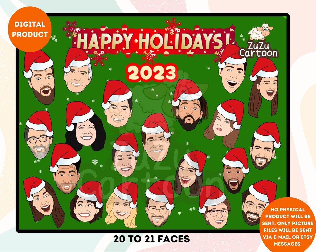 Personalized Santa Themed Christmas Greeting Card, Special New Year ...