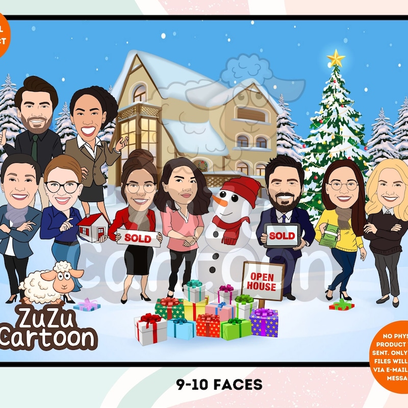 Realtor Christmas Cards - Etsy