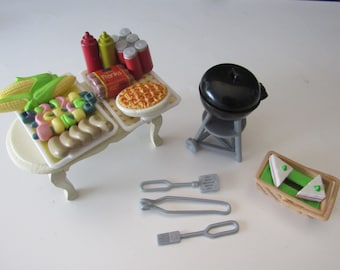 18 Inch Doll Picnic Cookout Set, Hot Dogs, Grill, Picnic Basket ...