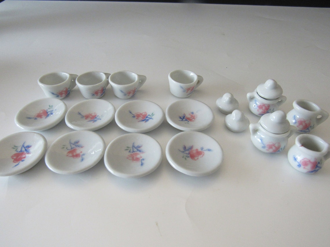 Miniature China Tea Set - Etsy