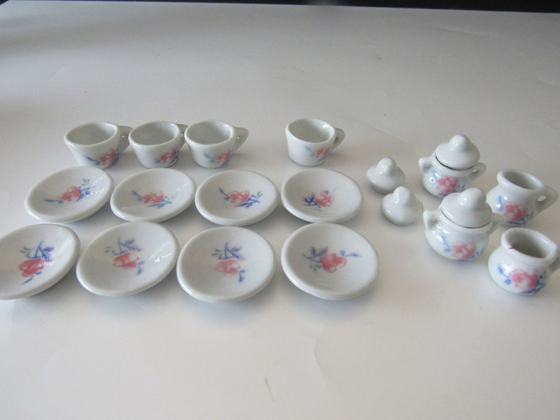 Miniature China Tea Set - Etsy