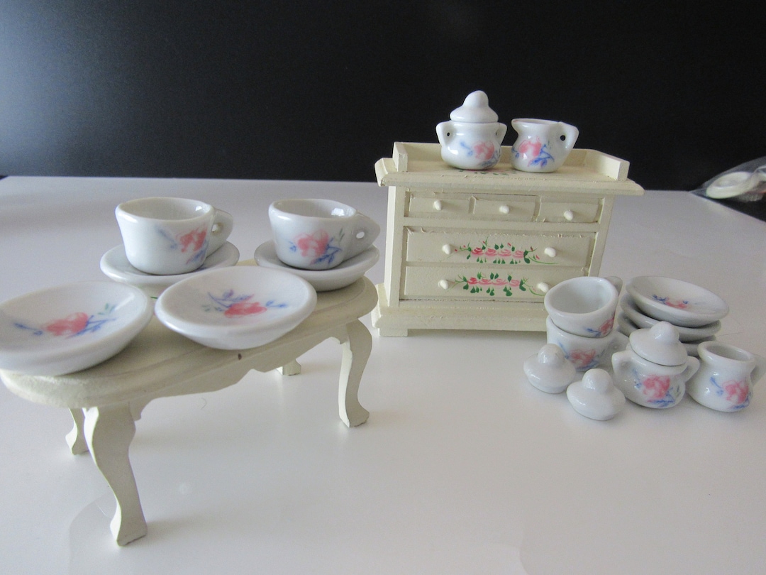 Miniature China Tea Set - Etsy