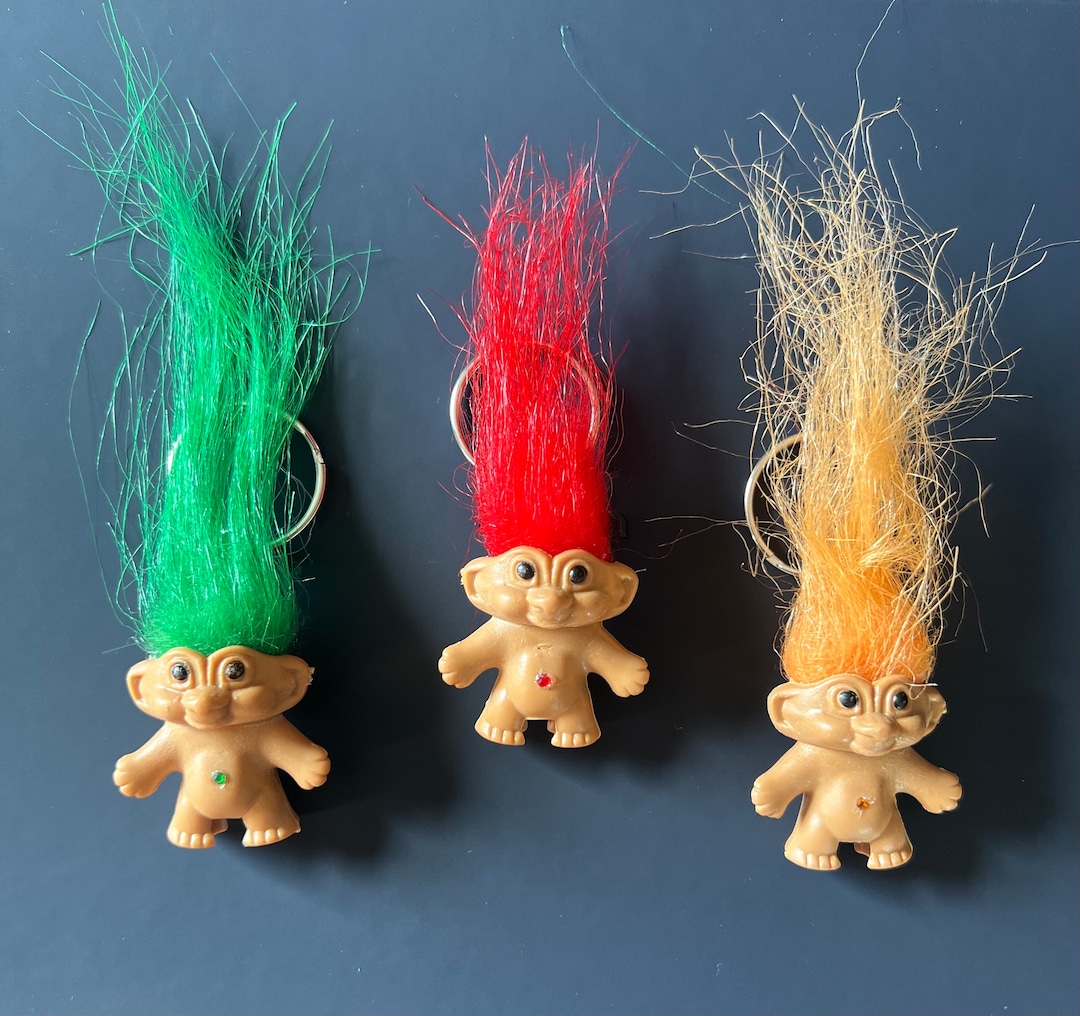 Dam Troll Keyrings/keychains Retro 80s 90s Fun Child Fashion Nostalgia ...