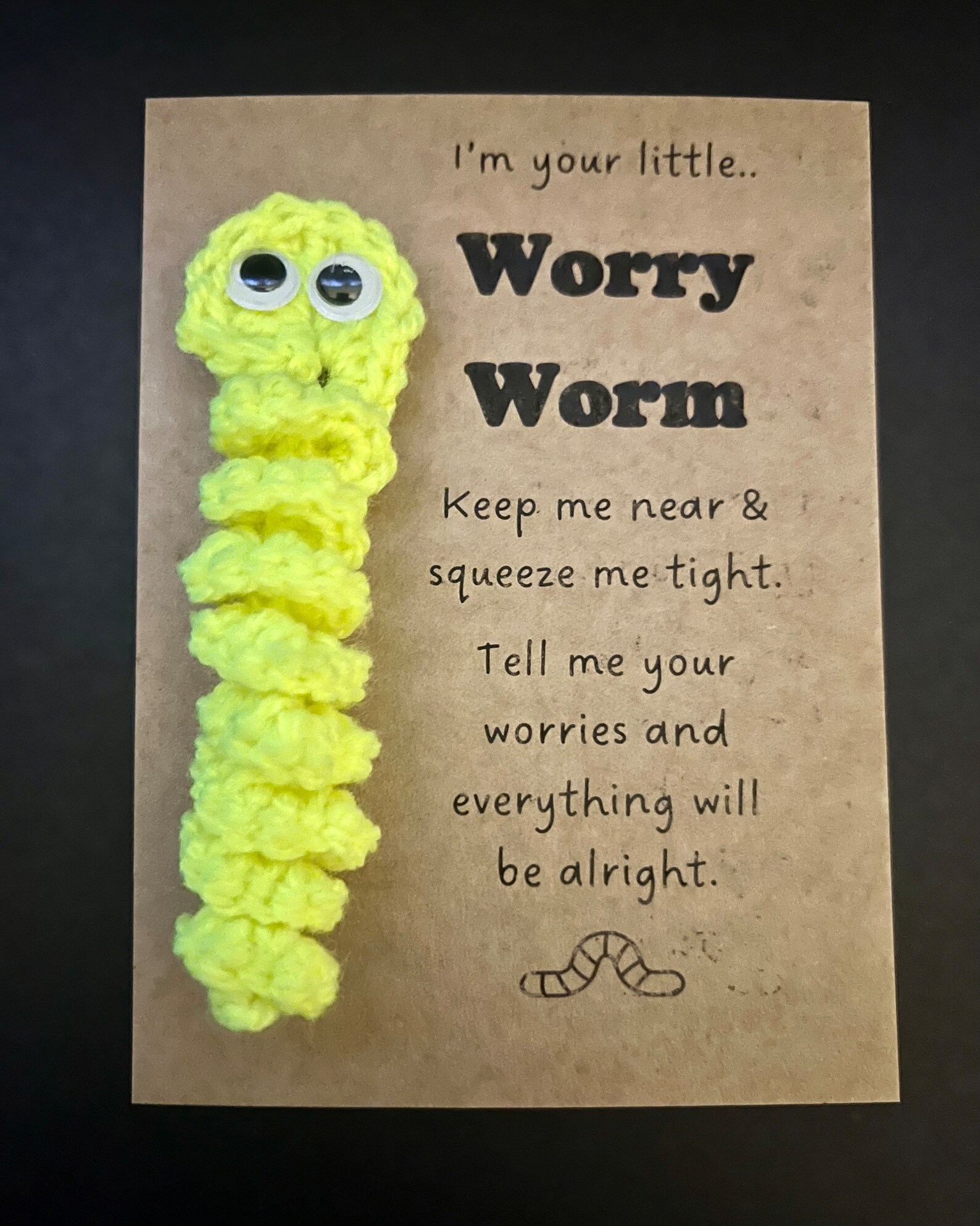 Worry Worm Pet | Crochet | Handmade | Rainbow | Mental Health | Autism ...