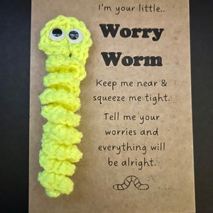 Worry Worm Pet | Crochet | Handmade | Rainbow | Mental Health | Autism ...