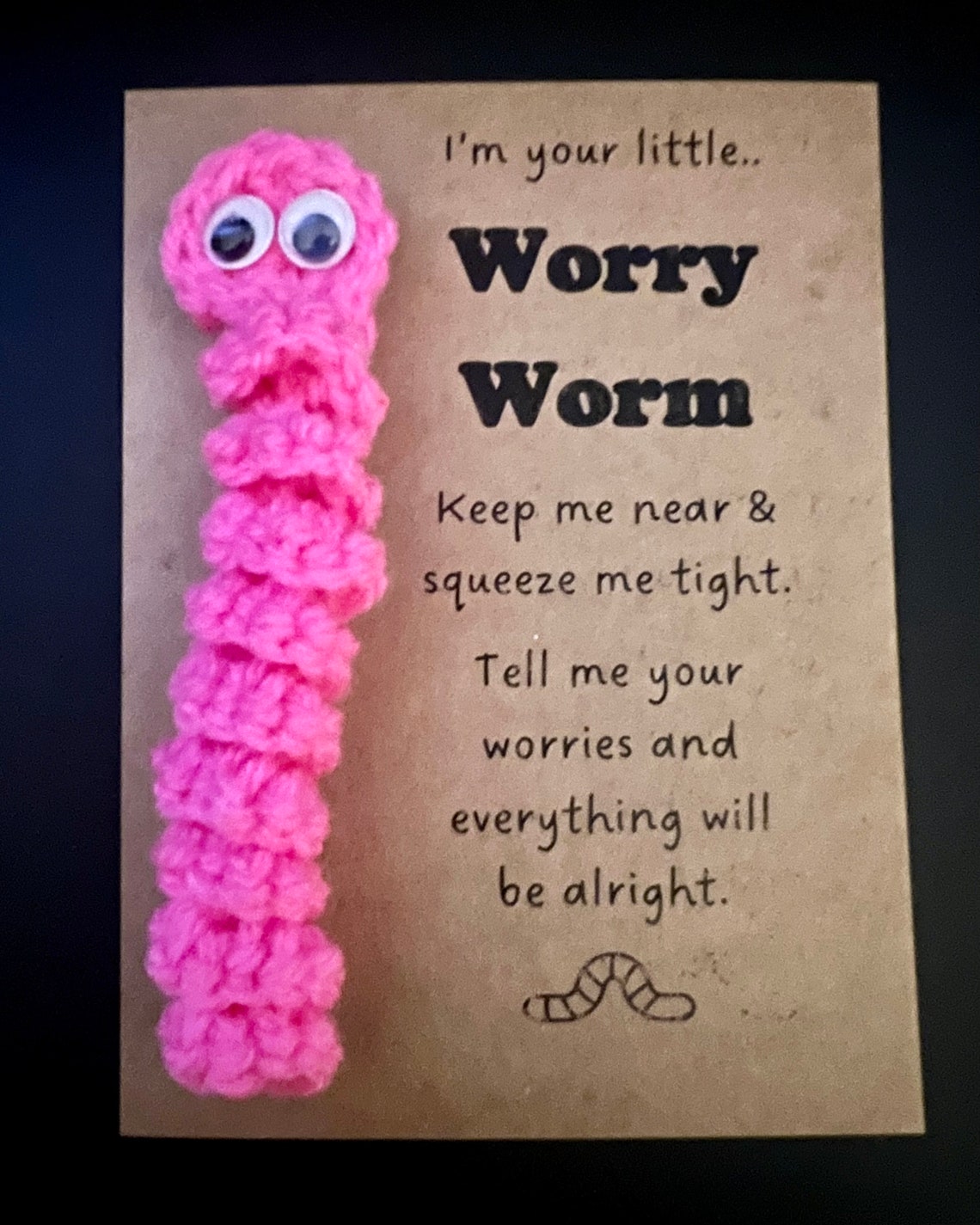 Worry Worm Pet | Crochet | Handmade | Rainbow | Mental Health | Autism ...