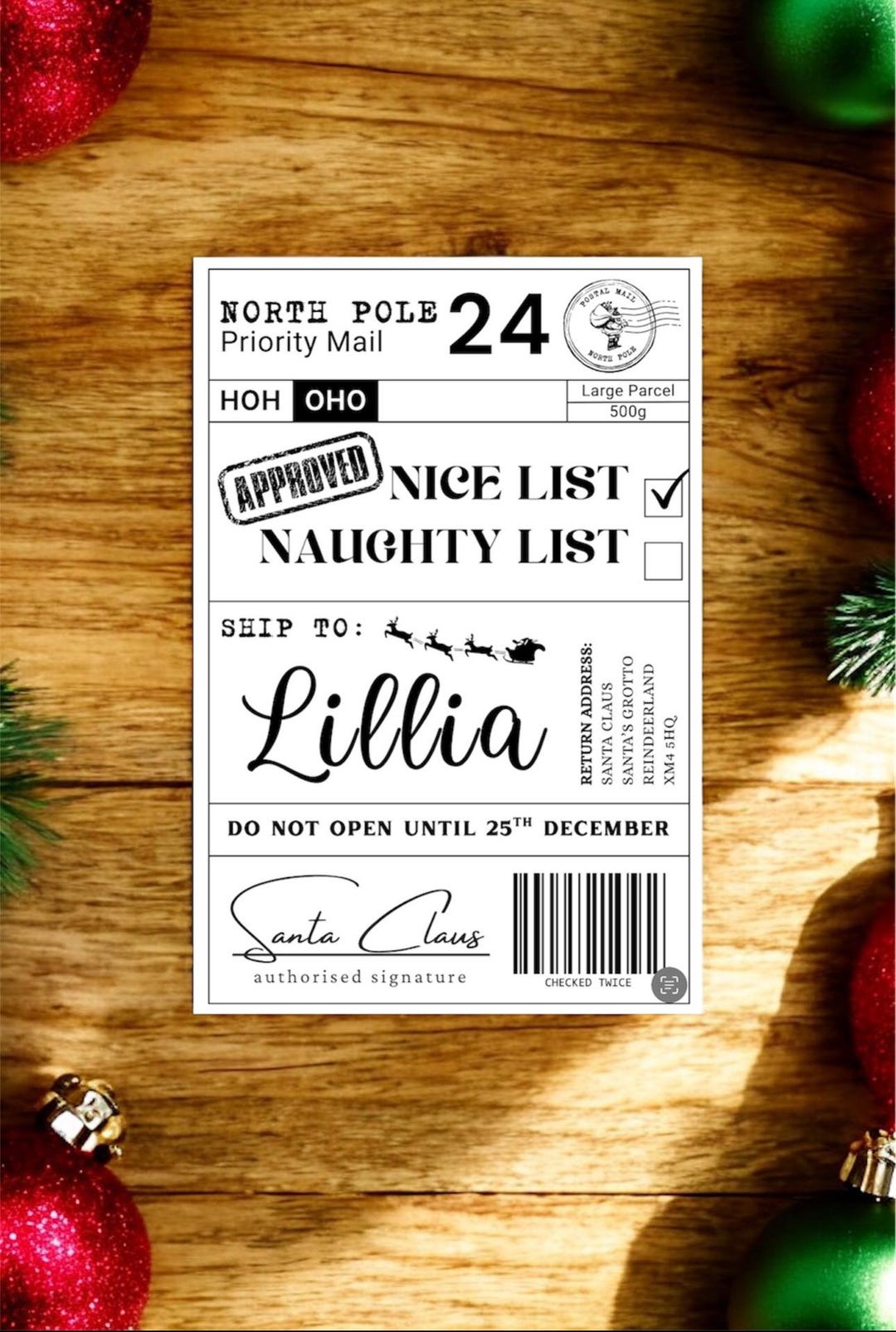 Personalised Christmas Labels, Xmas Labels, Christmas Gift Tags ...
