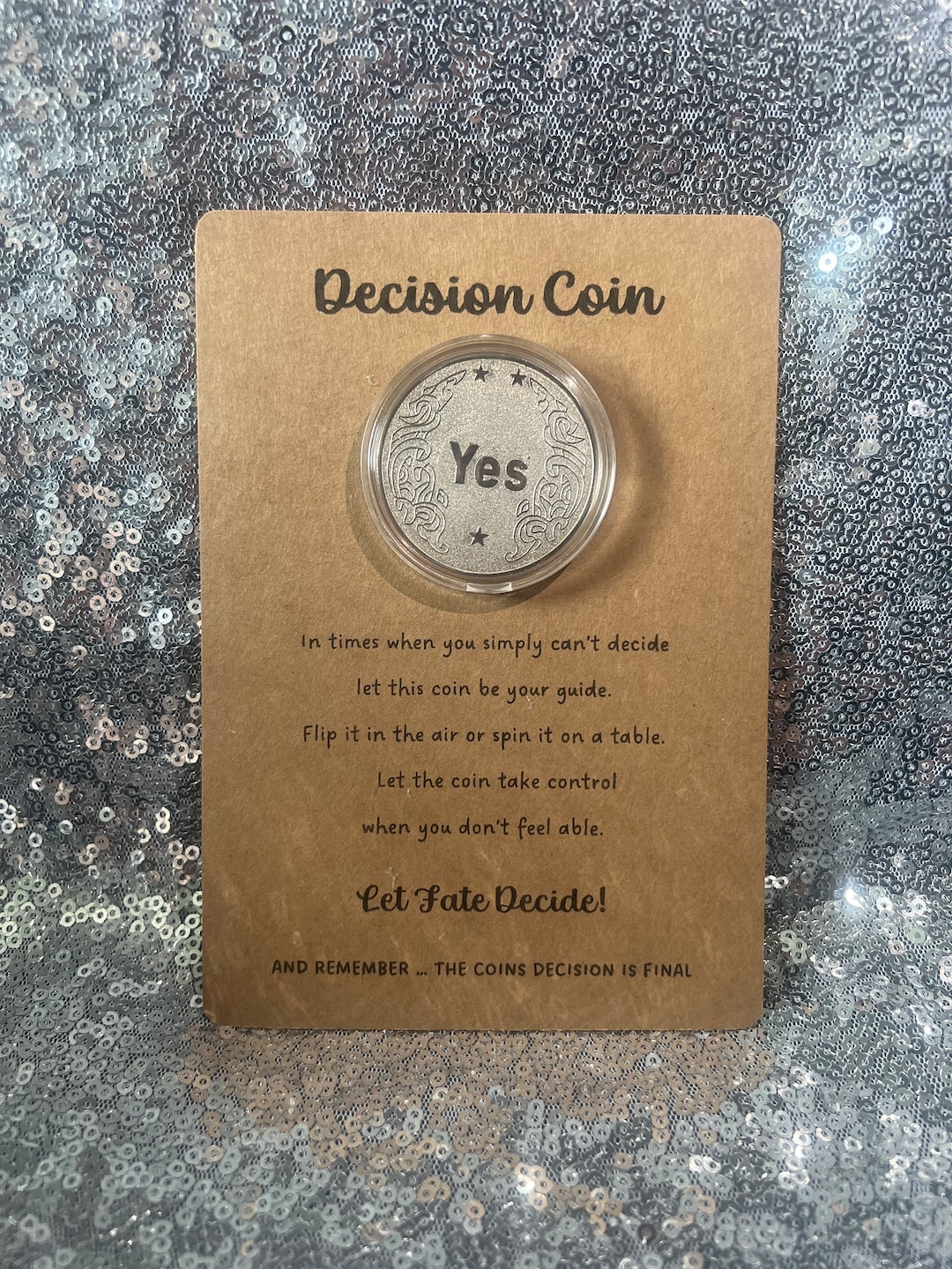 Silver Yes or No Coin Fate Coin Decision Coin Choice Coin - Etsy