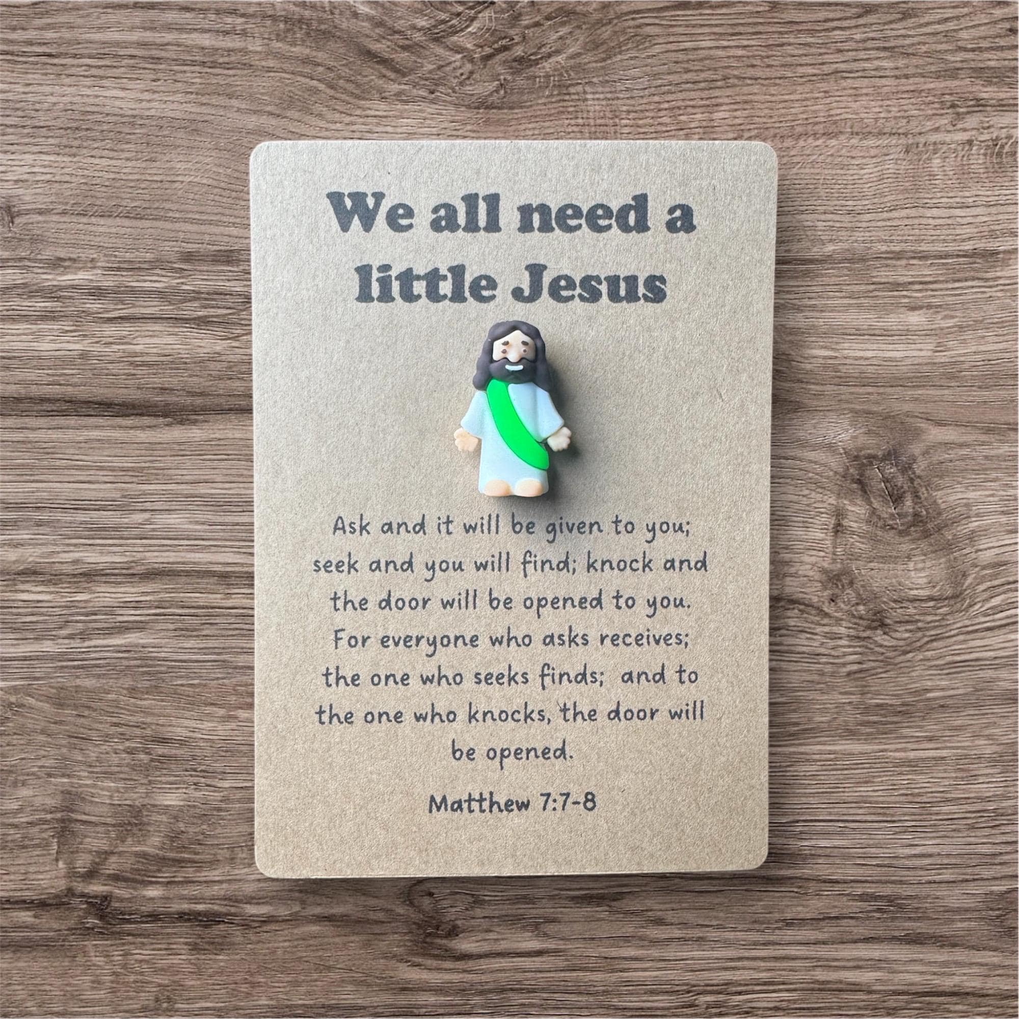 Mini Jesus Figure Little Jesus Pocket Hug Jesus Pocket Prayer Card ...