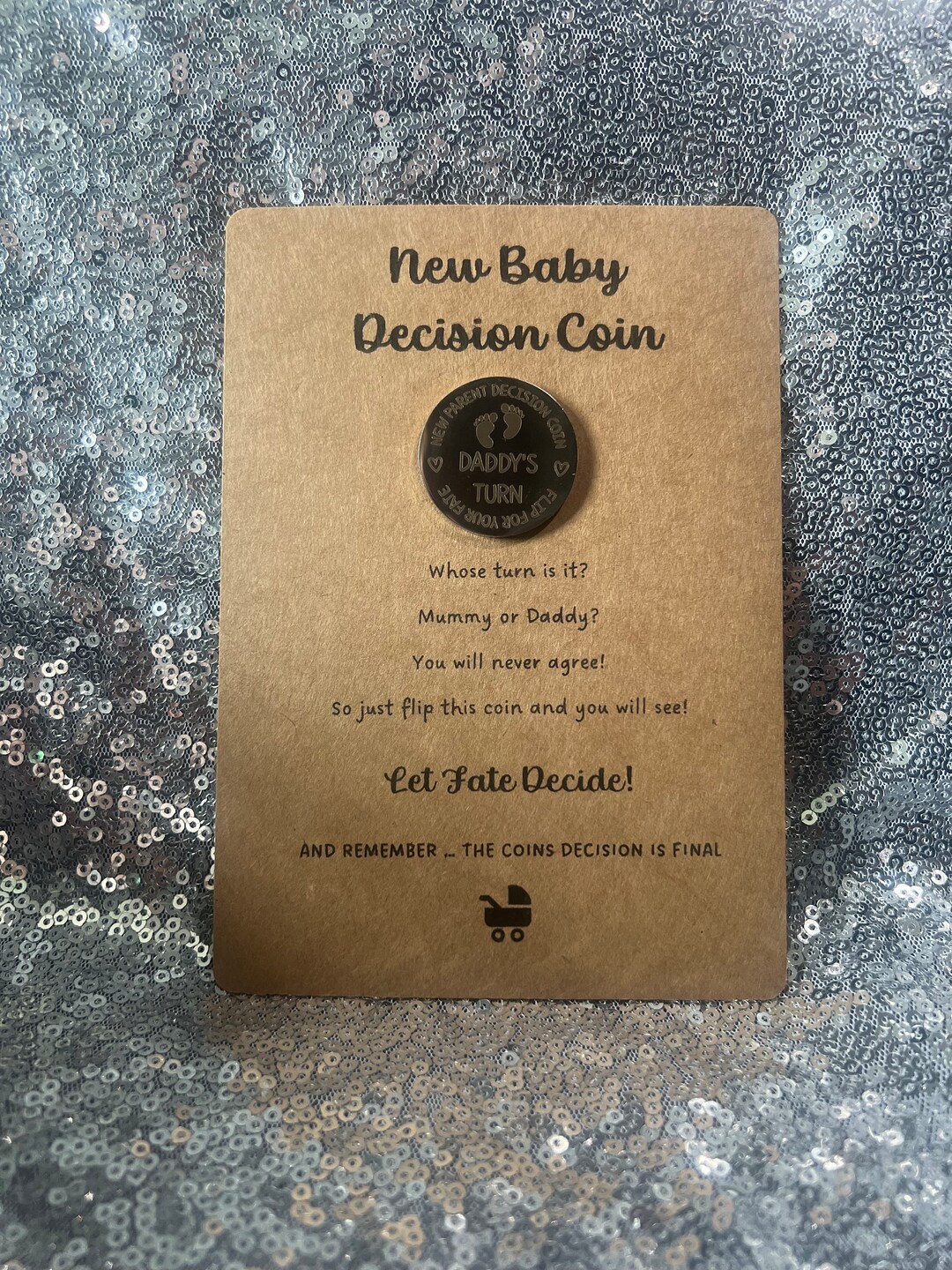 New Parents Decision Coin, Gifts for Mum Dad, Newborn Baby, Baby Shower ...