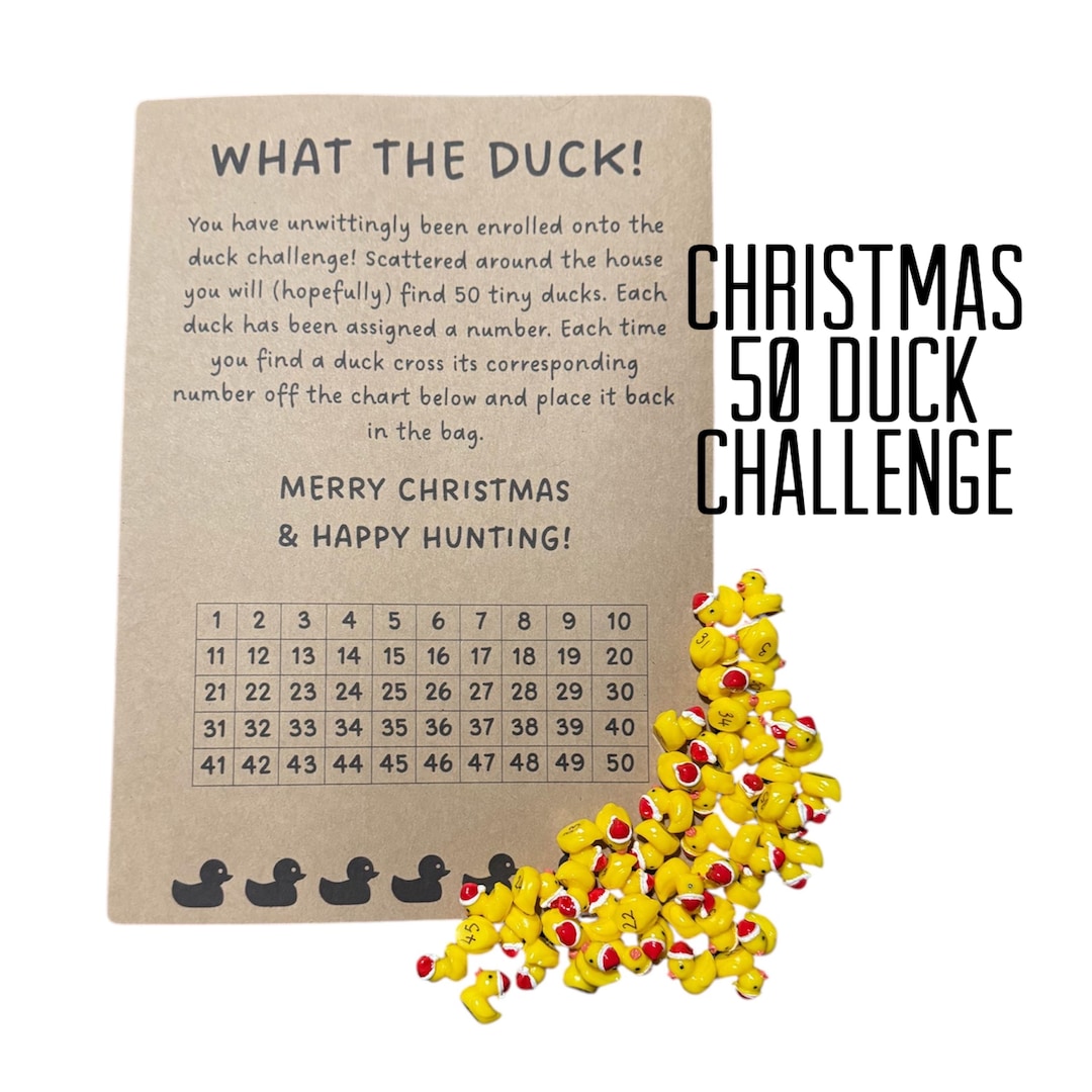 50 Pcs Christmas Duck Challenge Kit, Hide-a-duck Kit, Miniature Duck ...
