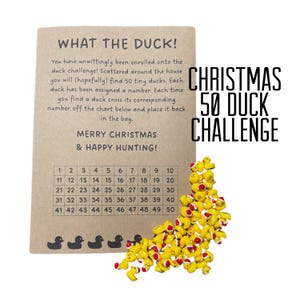 50 Pcs Christmas Duck Challenge Kit, Hide-a-duck Kit, Miniature Duck ...