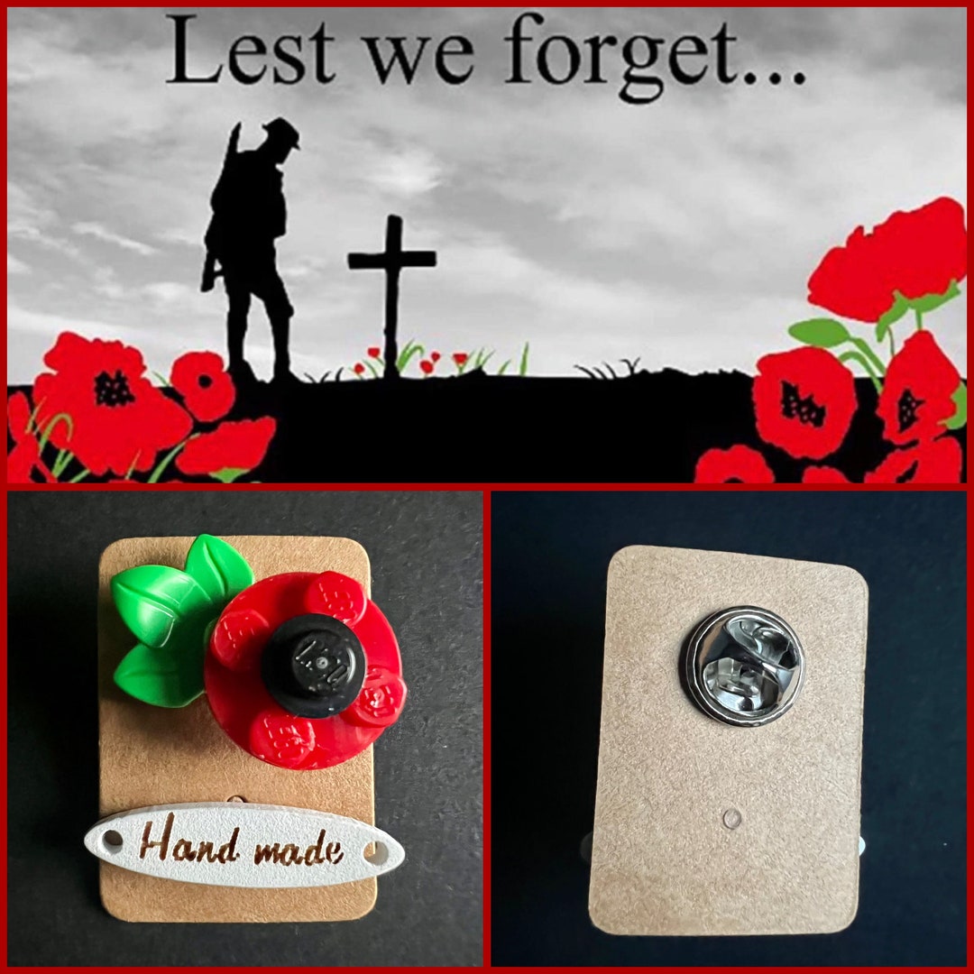 Small Lego Poppy Pin GENUINE LEGO Royal British Legion Charity Badge ...