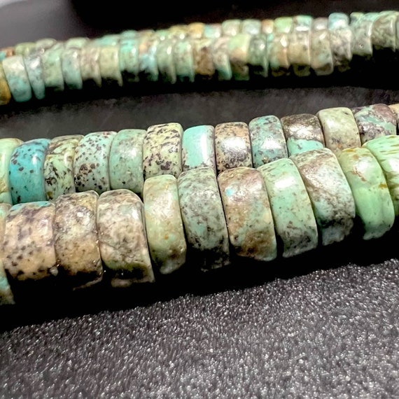 Vintage Huge Green Turquoise Native American Heishi B… - Gem