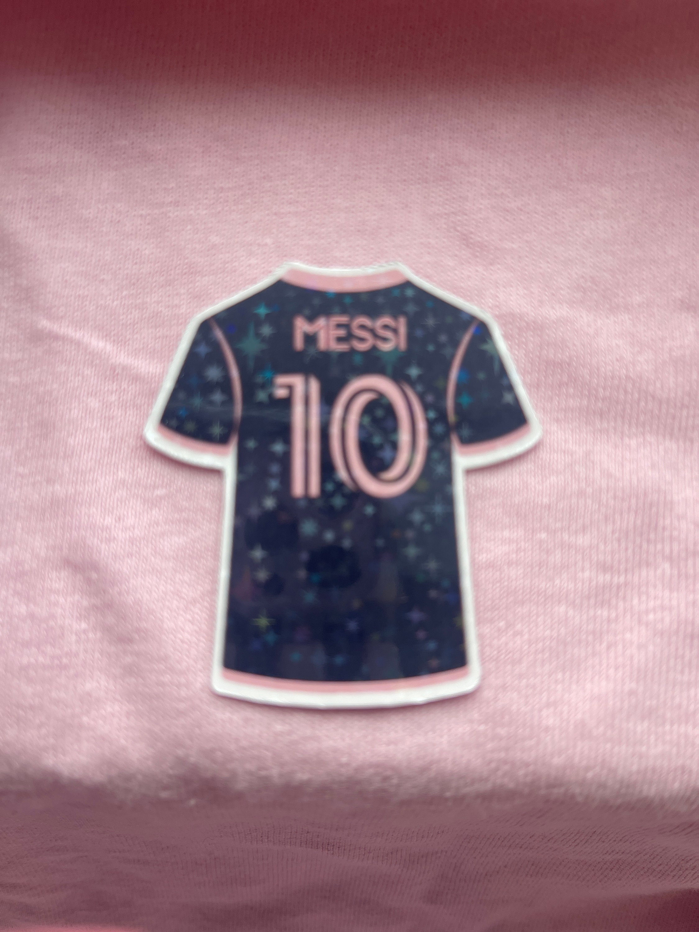 Messi Jersey Holographic Sticker - Etsy