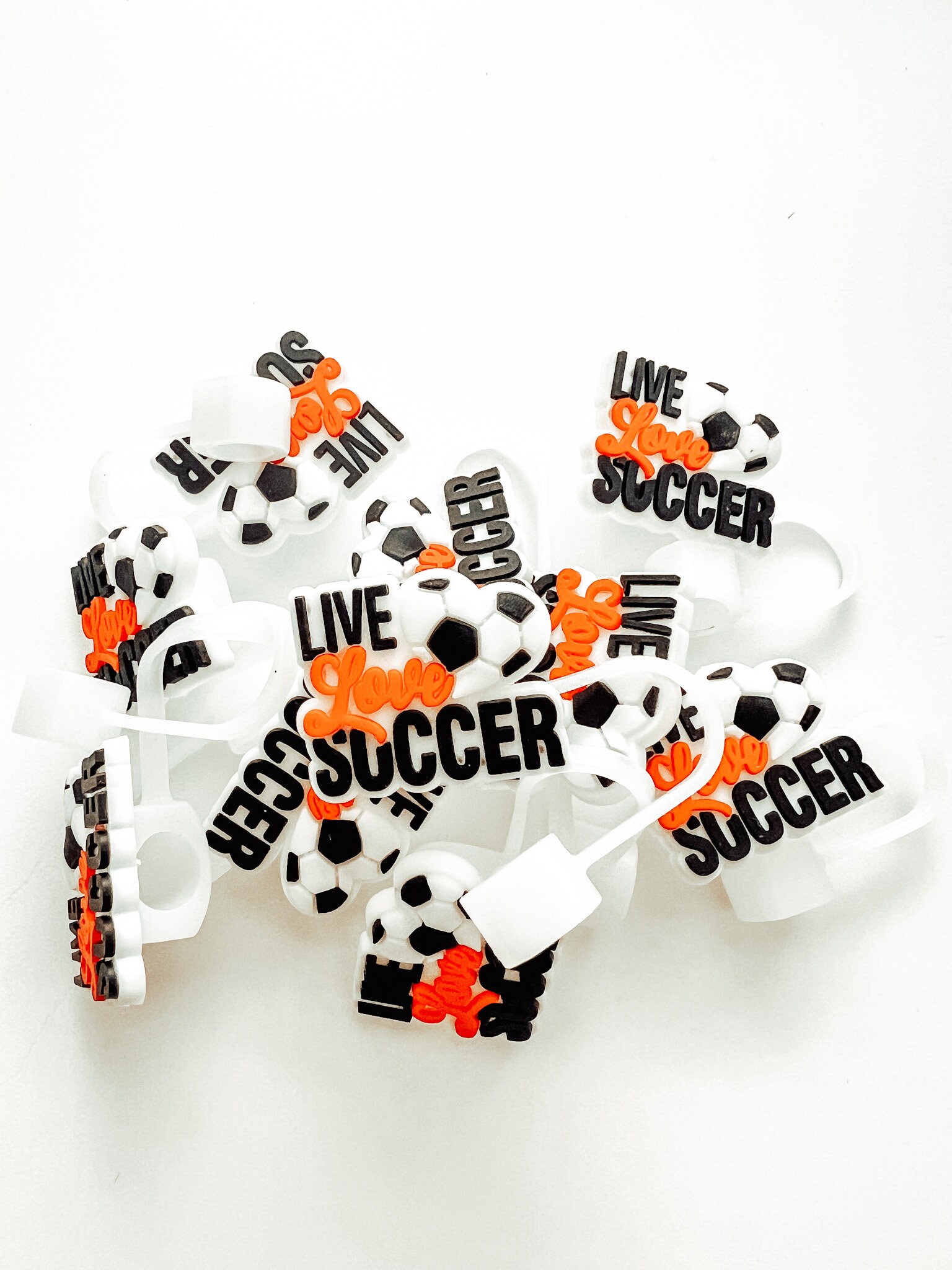 Live Love Soccer Straw Topper - Soccer Straw Topper - Soccer Weather ...