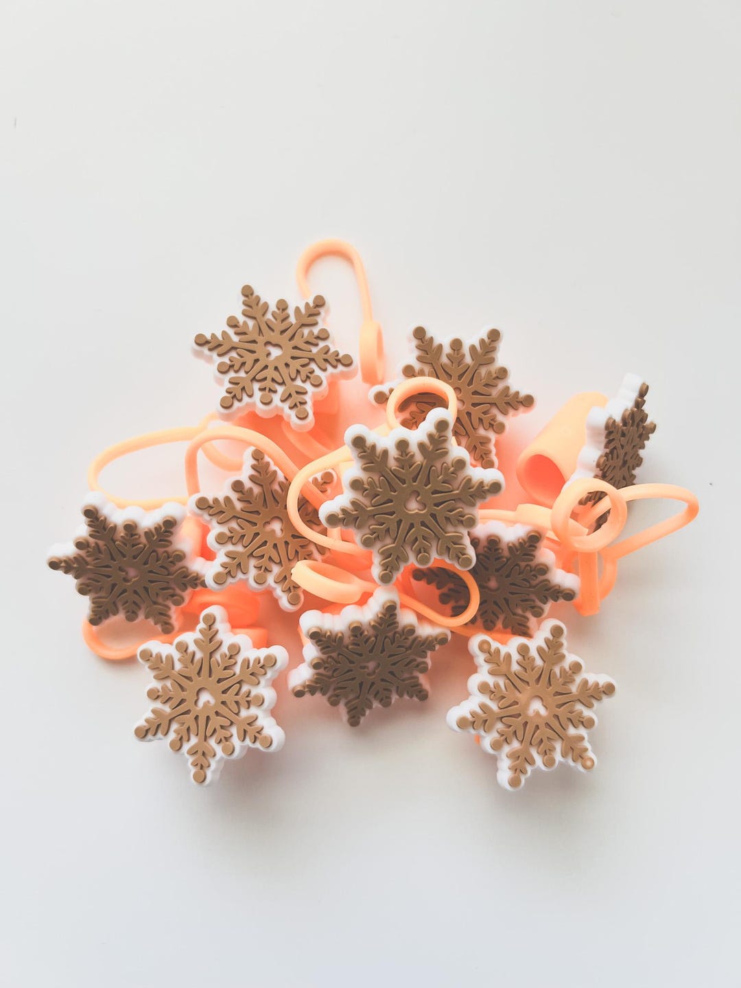 Gold Snowflake | Straw Topper - Etsy