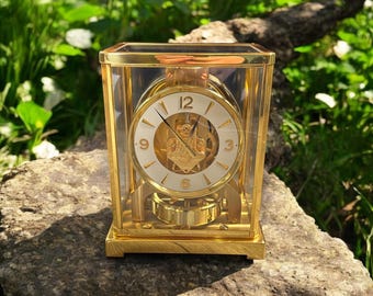 Jaeger-lecoultre Atmos With Box - Square Face Mantel Clock Caliber 528 ...