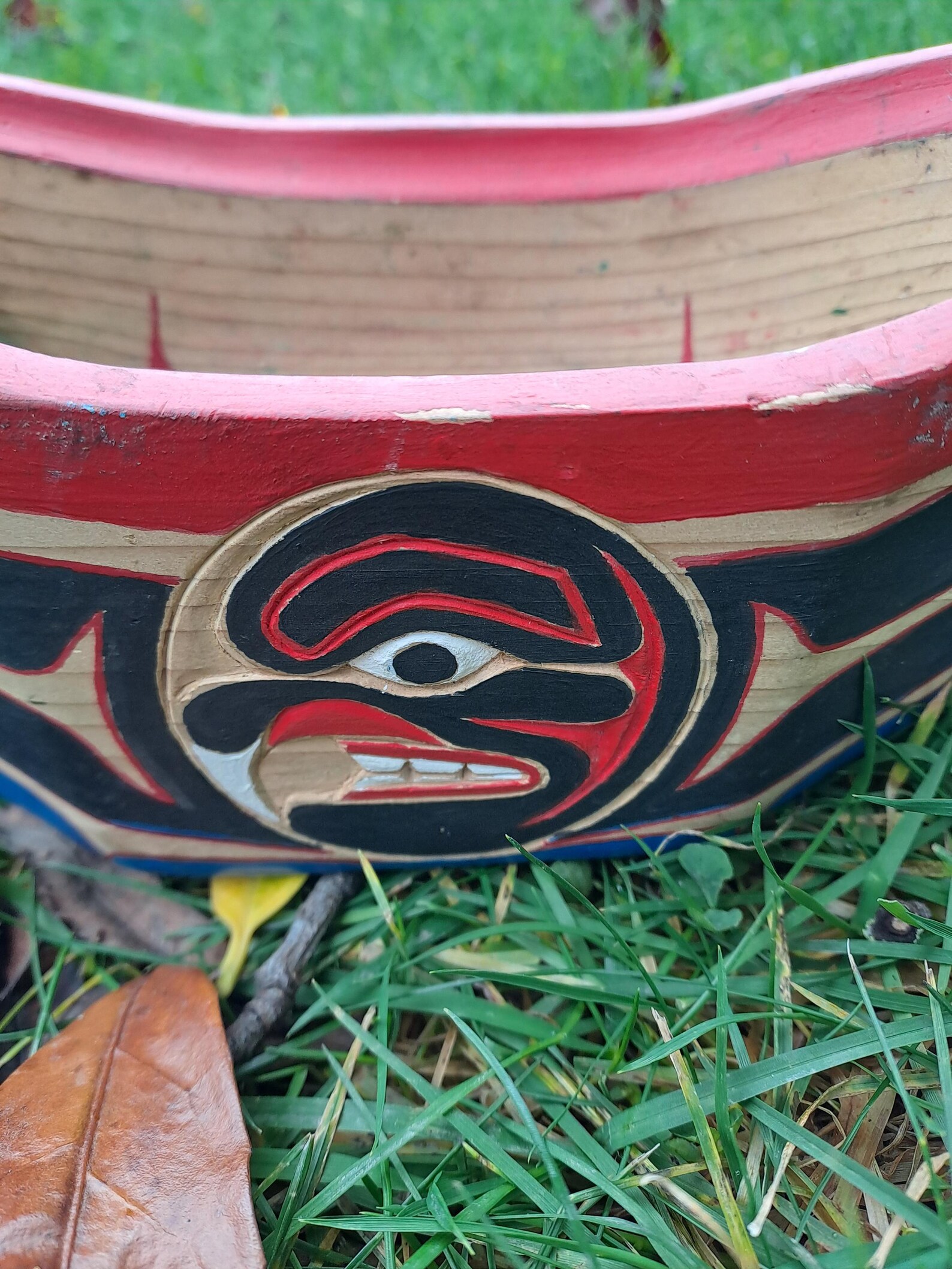 First Nations Hand-carved and Painted Canoe - Etsy